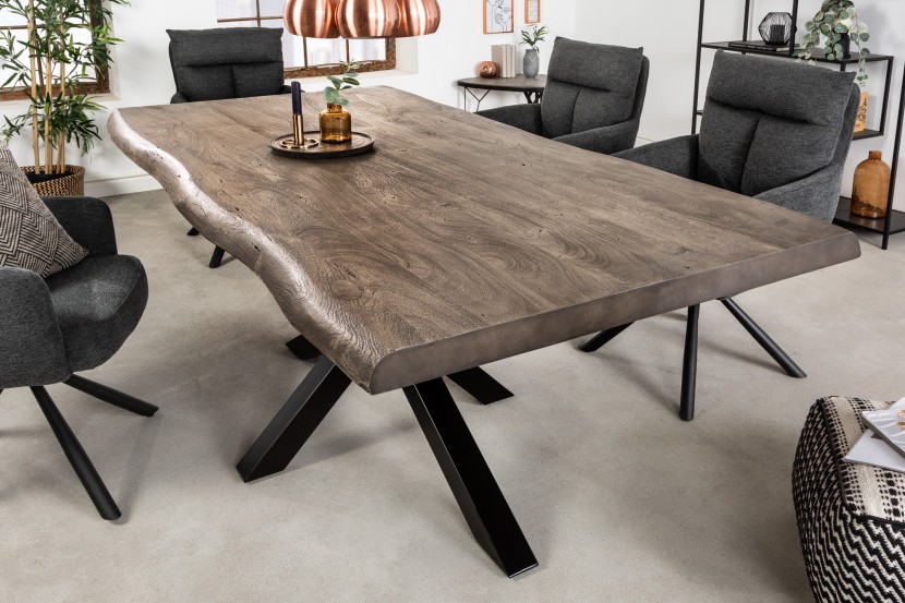 Luxus Baumstamm Tisch Esszimmer Grau Bilder
