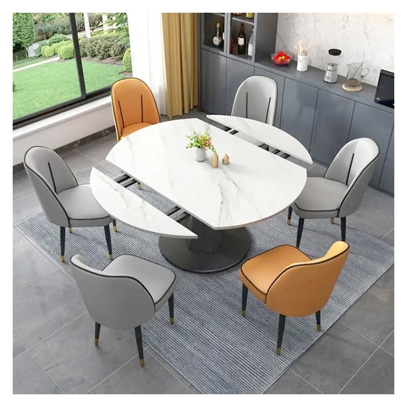 Weißer Couchtisch mit Gold-Effekt-Design-Gestell und zwei Schubladen