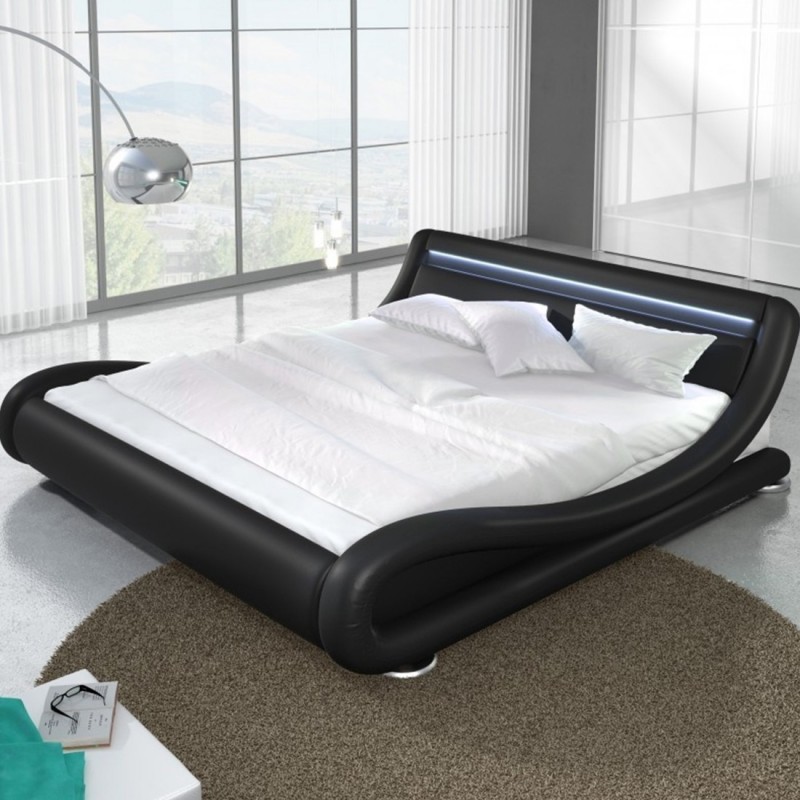 Doppelbett 160 mit integrierter Leiste und Matratze - Design Julia ...