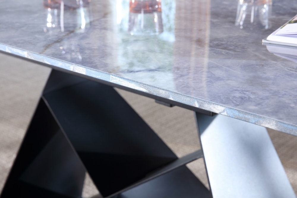 Table de salle à manger moderne en céramique PROMETHEUS aspect marbre ...