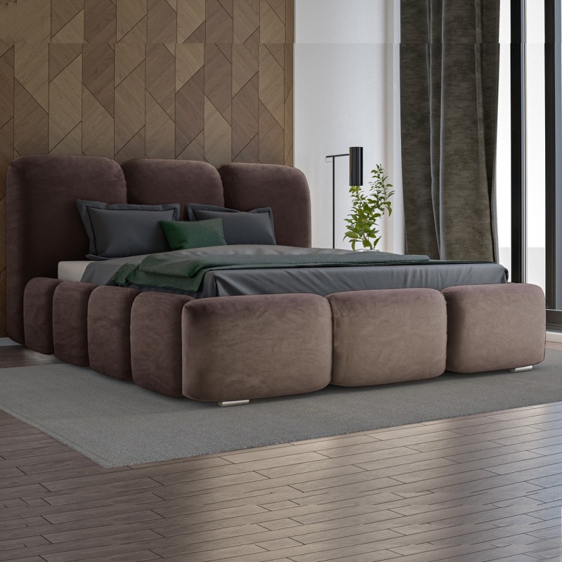 Lit design 160 moderne à led intégré - MEUBLERDESIGN