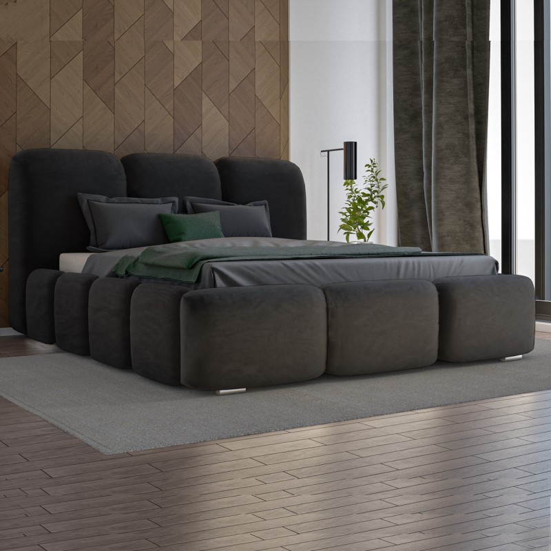 Lit design 160 moderne à led intégré - MEUBLERDESIGN