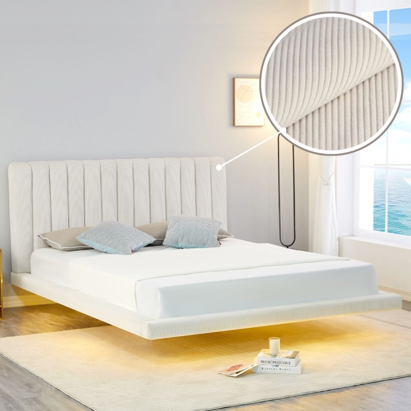 Lit design 160 moderne à led intégré - MEUBLERDESIGN