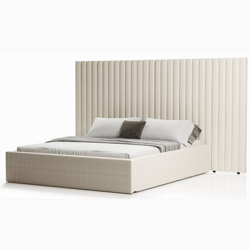 Lit Coffre Monaco en Velours: Confort Luxueux pour Votre Chambre