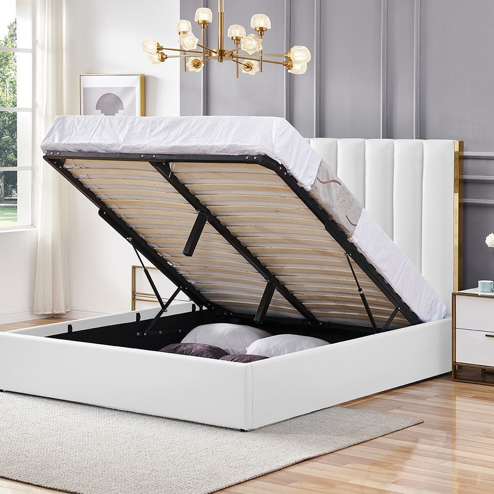 DESIGN BETT GOLD FARBE MIT BOX VENETO