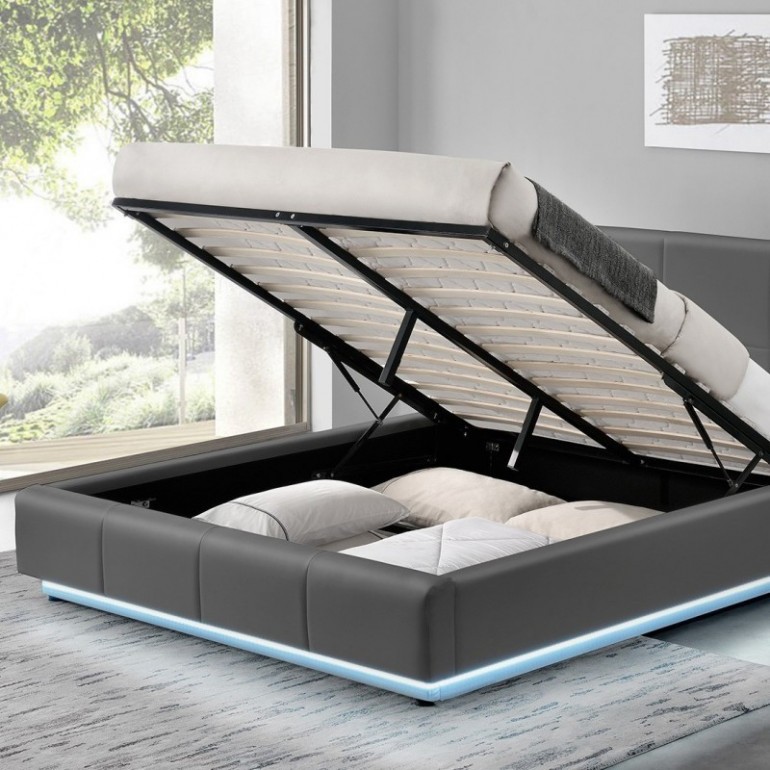 Lit design Alexi avec rangement intégré - MEUBLERDESIGN