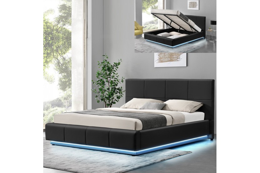 Lit design Alexi avec rangement intégré - MEUBLERDESIGN