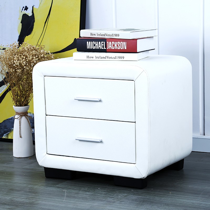 Lot de table de chevet en simili cuir design ZEST - MEUBLERDESIGN