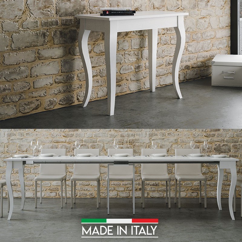 Table console extensible - 1 à 15 places - MADE IN ITALY