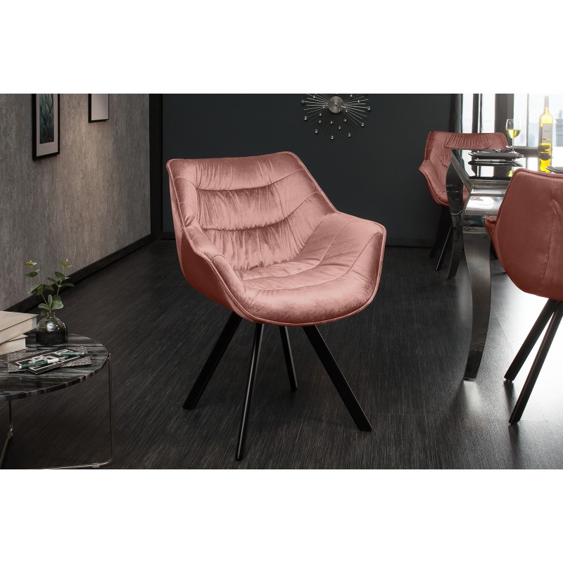 Sedia di design THE DUTCH COMFORT in velluto rosso stile retrò con ...