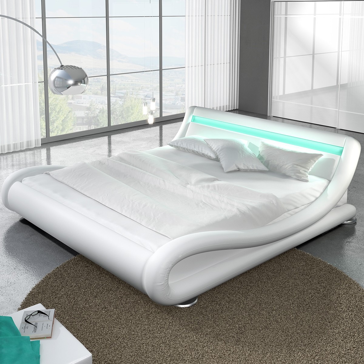 Cama de diseño Julia con led integrado - MEUBLERDESIGN