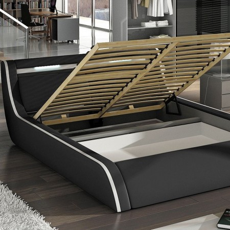 Lit design adulte led intégré et sommier pour chambre - MEUBLER DESIGN