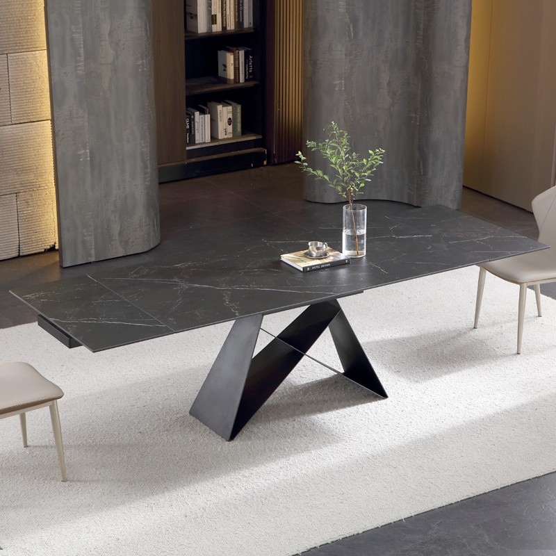 Table de salle à manger moderne en céramique PROMETHEUS aspect marbre ...