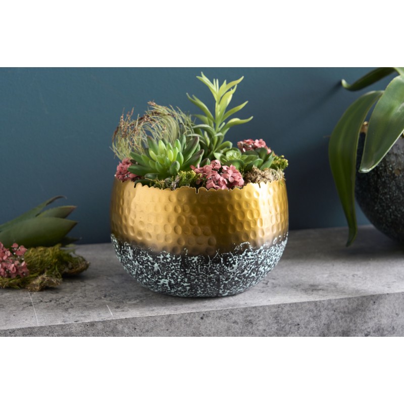 Handgearbeitete Deko Schale ORIENT 52cm gold mit Patina im Classic ...