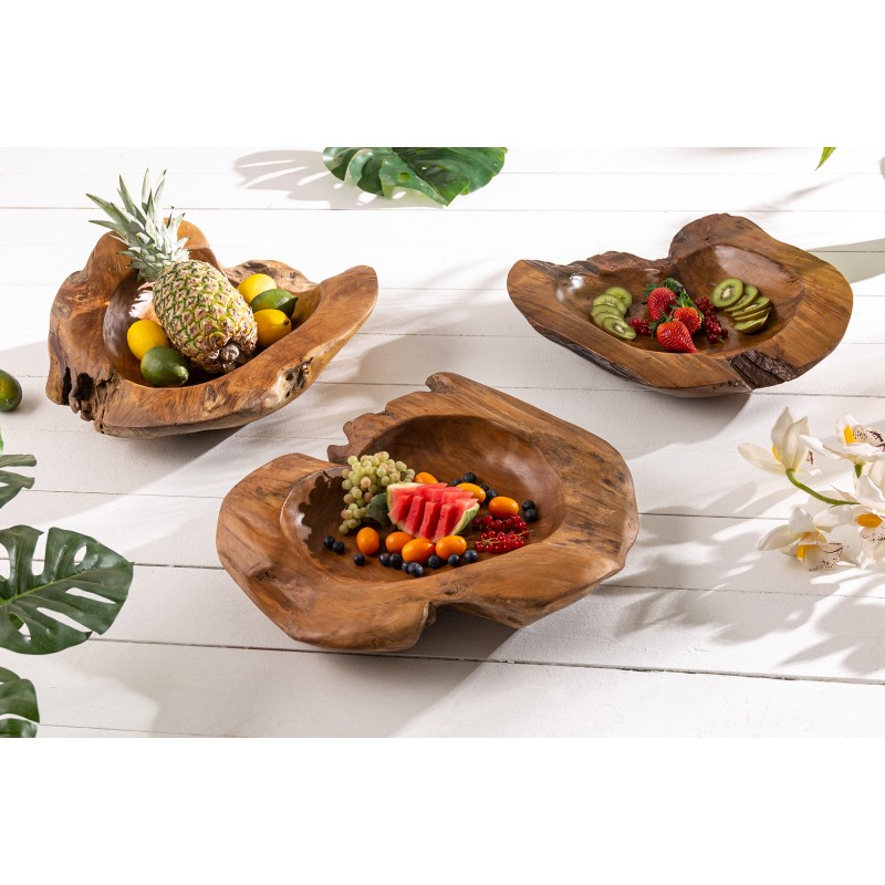 Bol massif NATURE ROOT 50cm naturel teck racine de bois