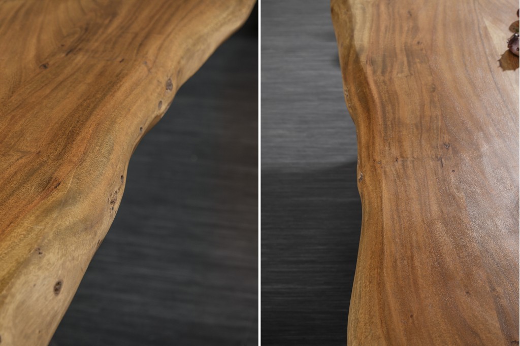Table de salle à manger en tronc d'arbre massif MAMMUT NATURE 240cm ...