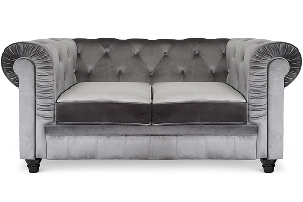 Canapé Chesterfield 3 places capitonné